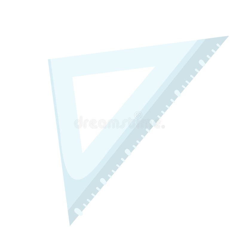 Simple Illustration of a Triangular Ruler, Stationery Concept ...