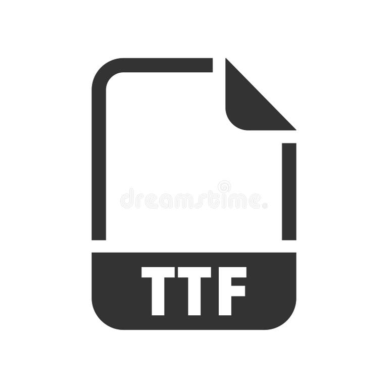 TTF File format icon stock vector. Illustration of format - 175123164