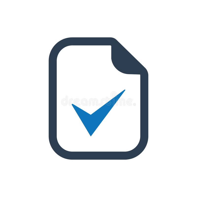 Valid Document Line Icon. Approved Document Vector Illustration ...