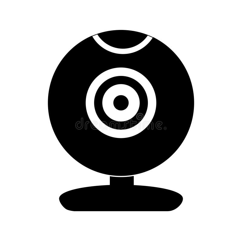 Simple Illustration of Video Camera Personal Computer Component Icon ...