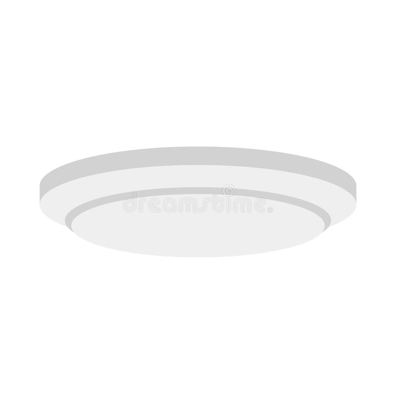 Simple Illustration _ White Ceiling Light, Turn Off Stock Illustration ...