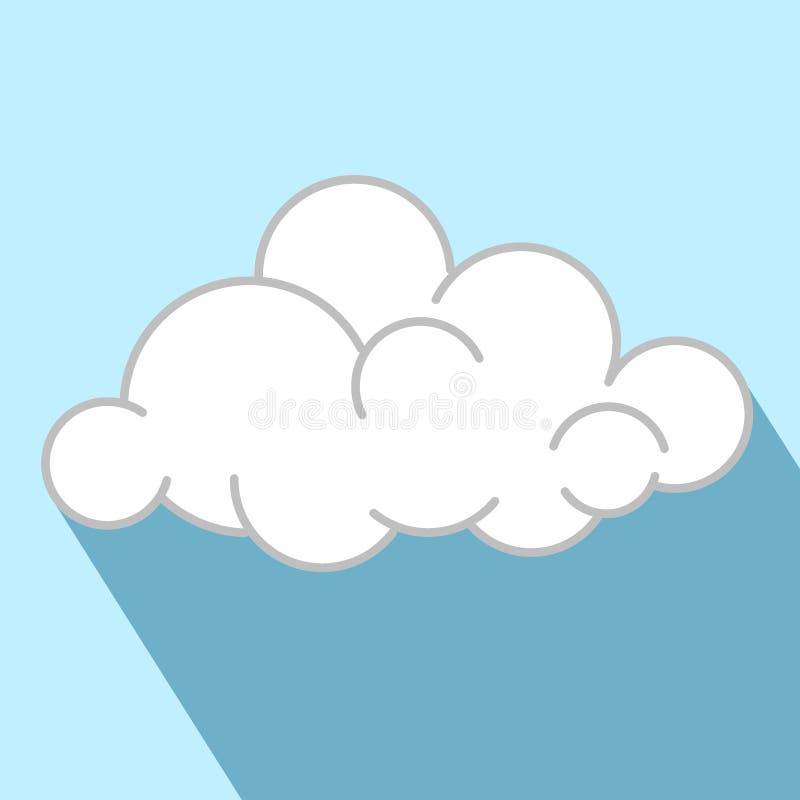 Simple Illustration of a White Cloud Stock Illustration - Illustration ...