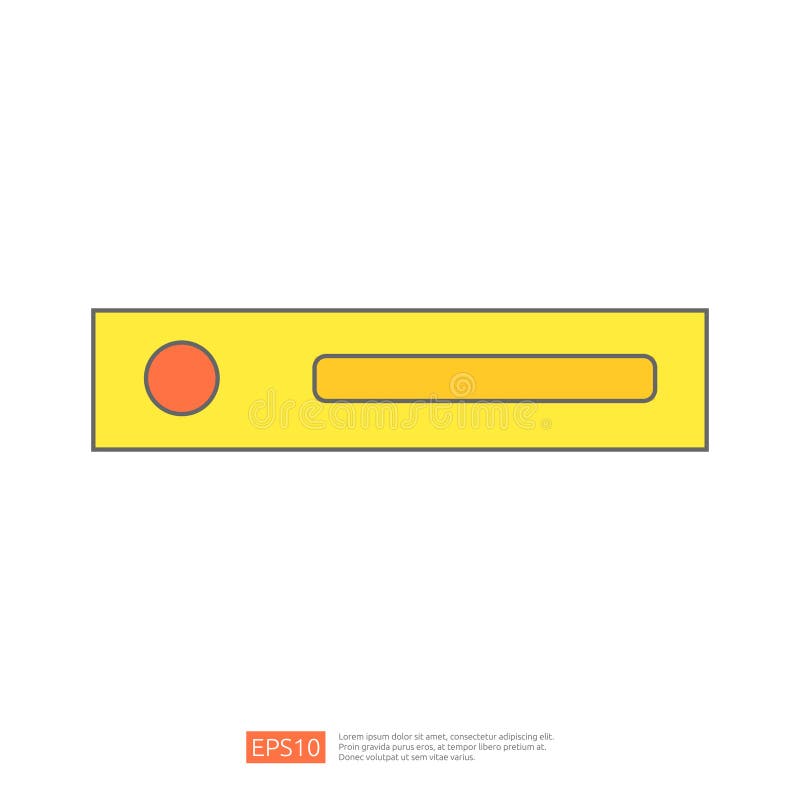 Simple Illustration of a Yellow Loading Bar with a Red Progress ...