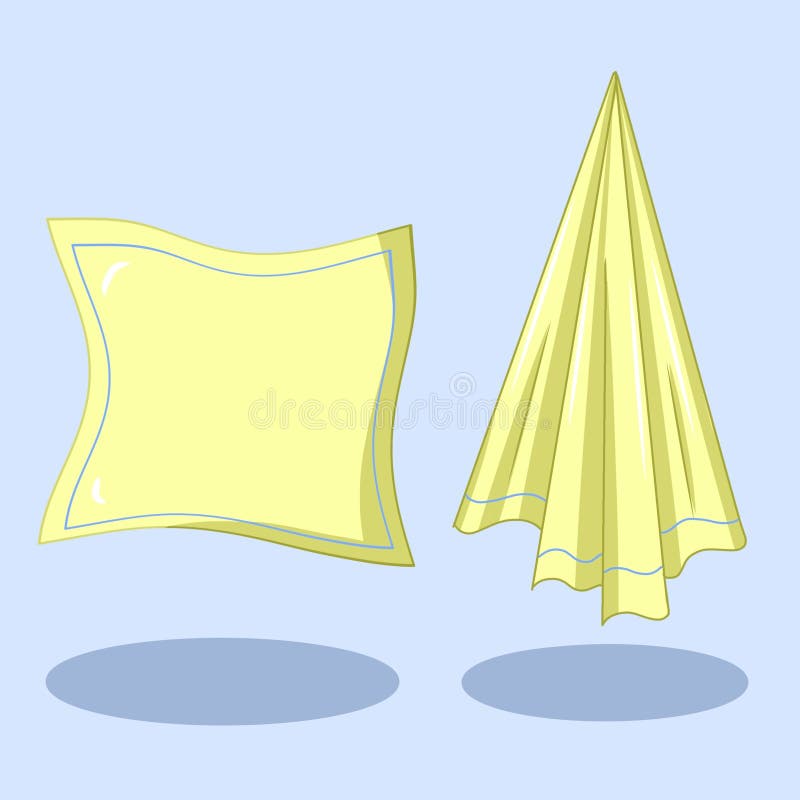 Simple Illustration of a Yellow Rag Stock Illustration - Illustration ...
