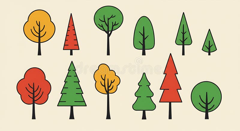 Various Tree Types Stock Illustrations – 2,731 Various Tree Types Stock ...
