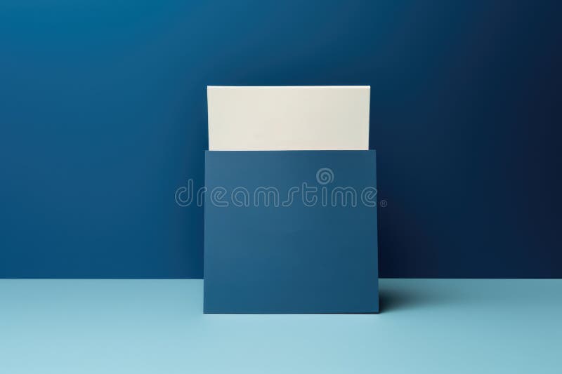Simple Image of Blue and White Box Placed on Blue Surface. this ...