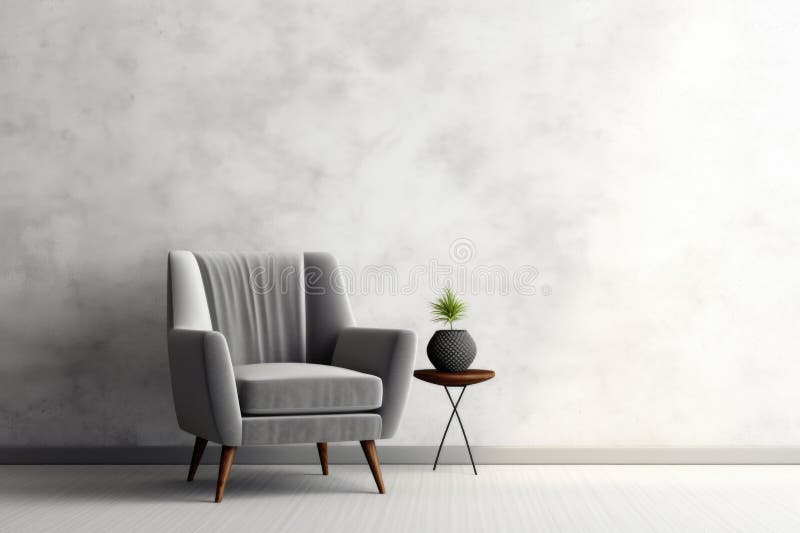 A Simple Image of a Chair and Table in a Room. Perfect for Interior ...