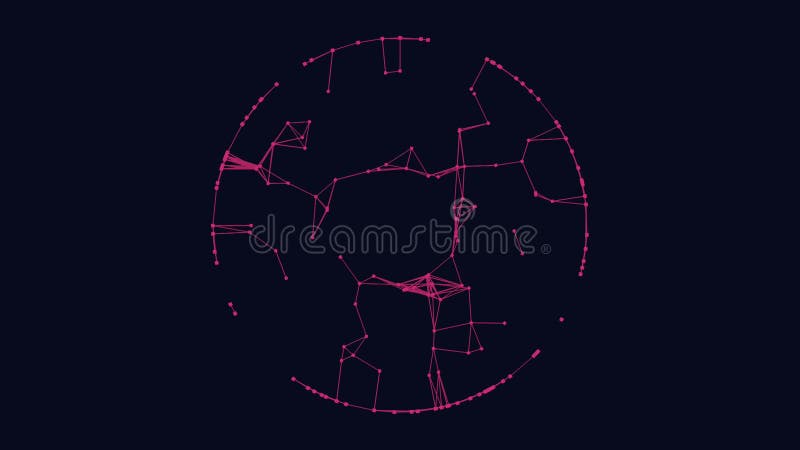 Symmetric Geometric Design with Central Dot and Radiating Lines. Stock ...