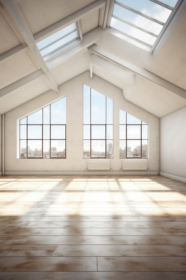 A Simple Image of an Empty Room with Many Windows. Suitable for ...