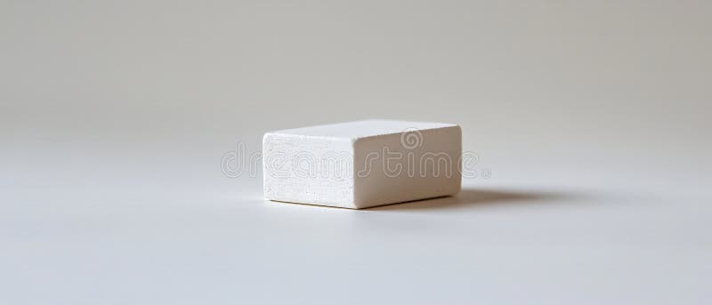 White Cube Block on White Background Stock Illustration - Illustration ...