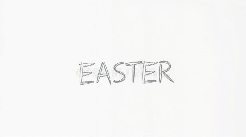 Handwritten Easter Greeting on a White Background. Simple, Elegant, Perfect for Celebrations and ...