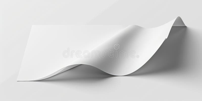 A Simple Image of a Folded Sheet of Paper on a White Surface. Suitable ...