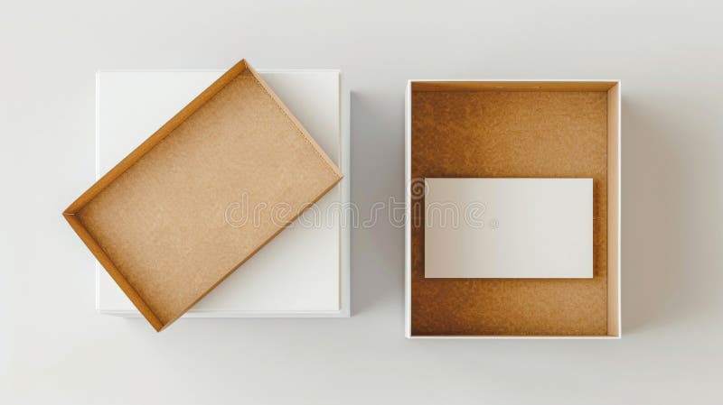 A Simple Image of an Open Box with a Blank Card Inside. Suitable for ...