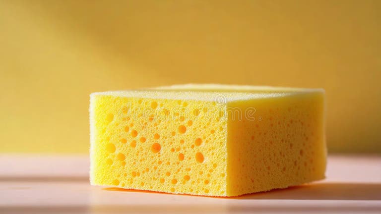 A Simple Image of a Sponge Sitting on a Table, Great for Use in Still ...