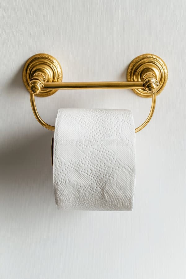 A Simple Image of a Toilet Paper Roll Hung on a Wall, Perfect for ...