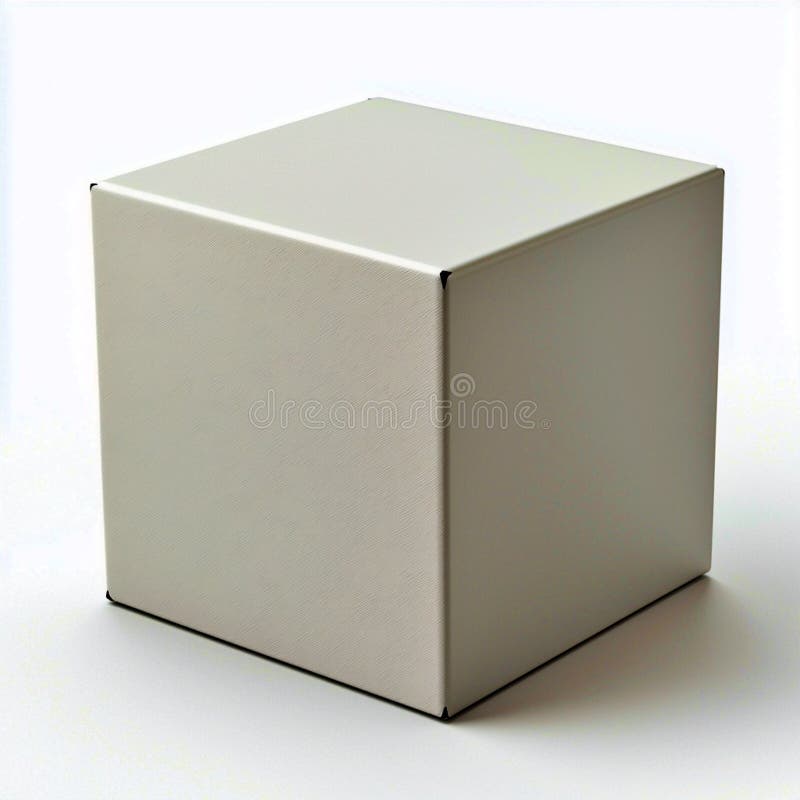 A Simple Image of a White Cube Sitting on a White Surface Lit with Soft ...