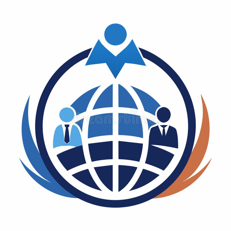 A Simple but Impactful Logo Featuring a Globe with Two Figures on ...