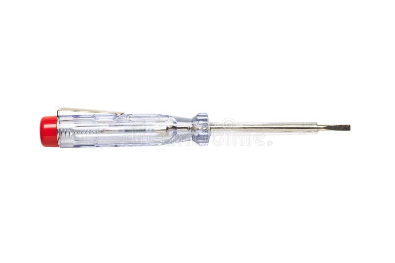A Simple Indicator Screwdriver in a Transparent Case Stock Image ...