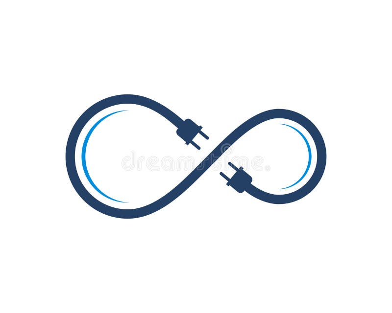 Simple Infinity Cable with Electrical Plug Stock Illustration ...
