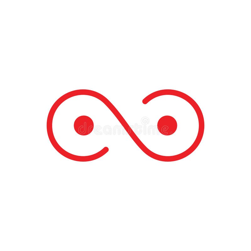 Simple Infinity Dots Thin Line Symbol Logo Vector Stock Vector ...
