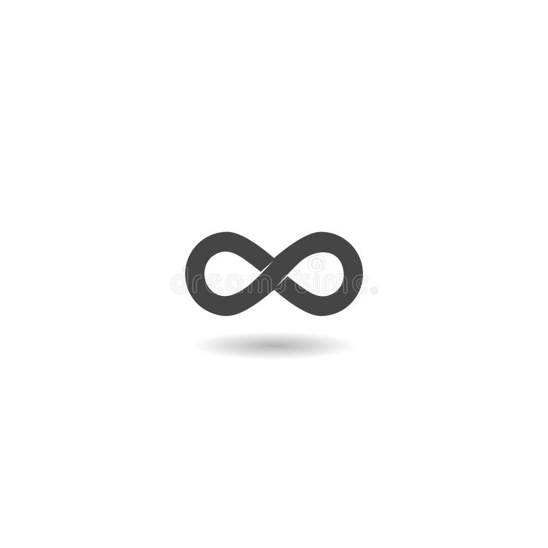 Simple Infinity Icon with Shadow Stock Vector - Illustration of ...