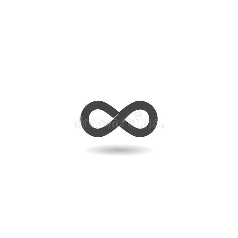 Simple Infinity Icon with Shadow Stock Vector - Illustration of ...