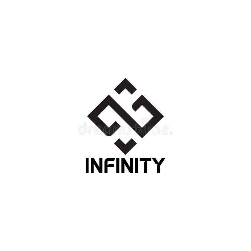 Simple Infinity Square Arrows Symbol Logo Vector Stock Vector ...