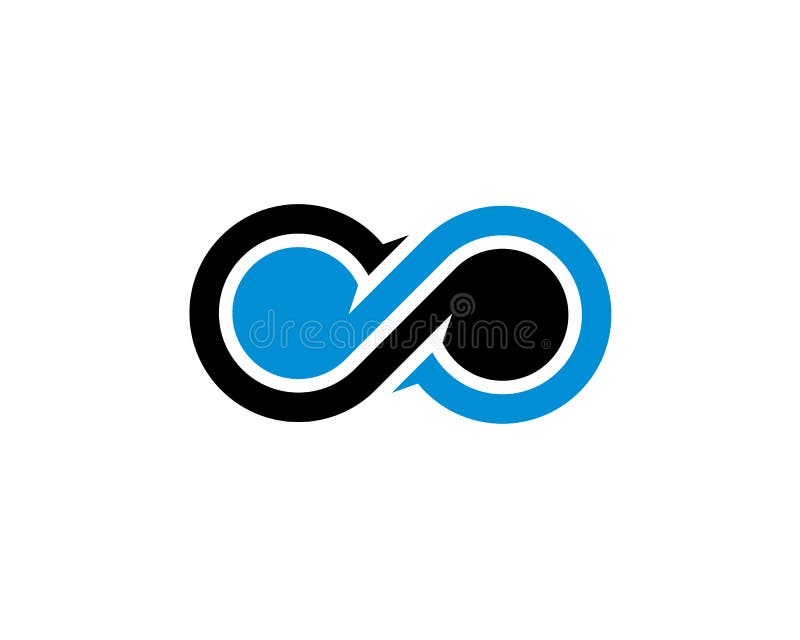Simple Infinity Symbol Made from Two Paralel Lines Stock Vector ...