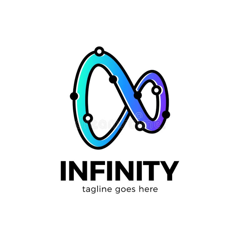Simple Infinity Technology Network Abstract Logotype Design Stock Vector - Illustration of ...