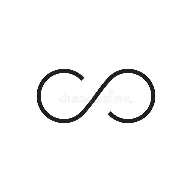 Simple Infinity Symbol Made From Two Paralel Lines Stock Vector ...
