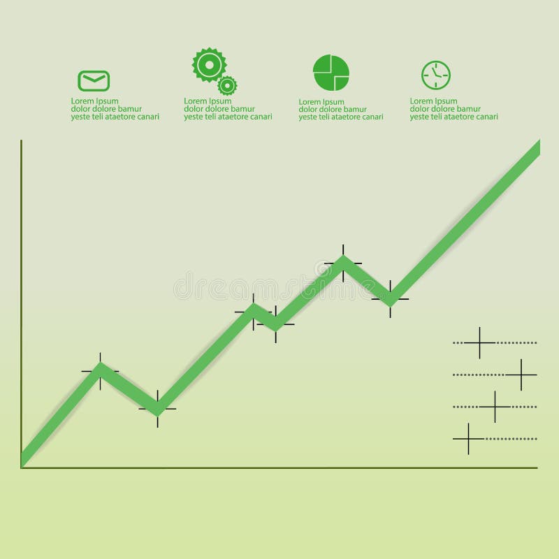 Simple Info Graphic Graph Growth Stock Illustration - Illustration of ...
