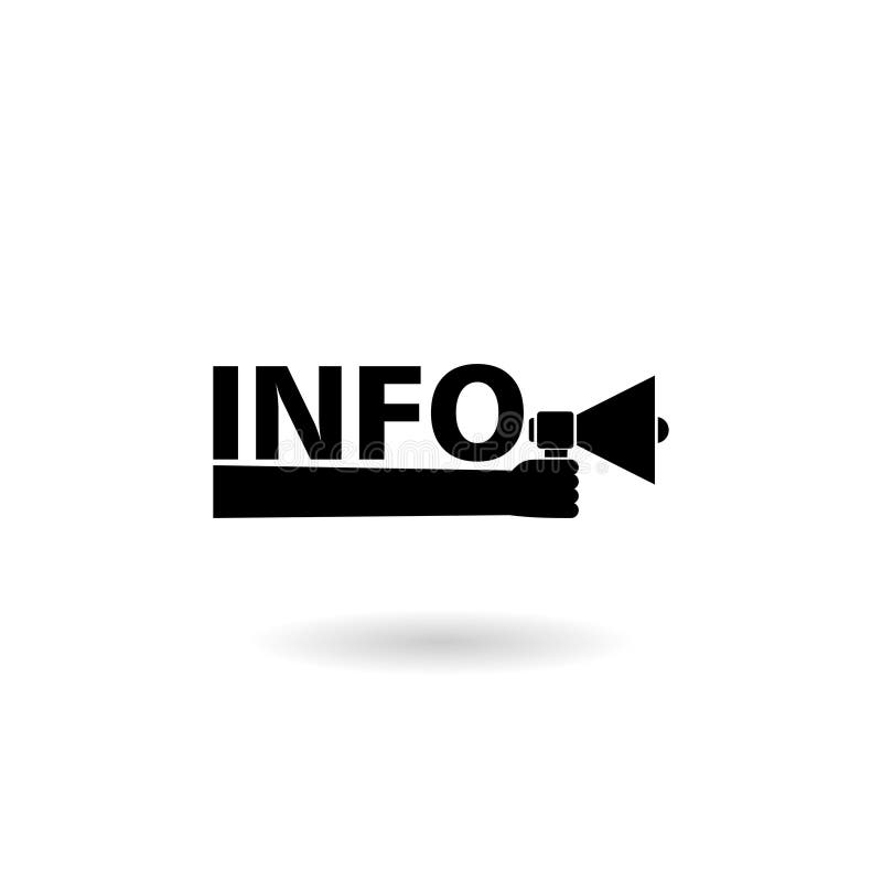 Simple Info Icon with Shadow Stock Vector - Illustration of ...