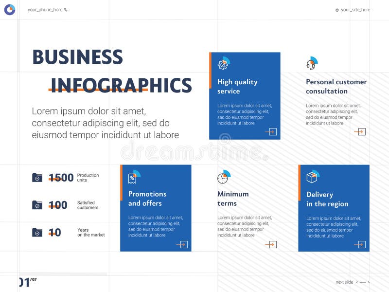 Simple Infographic Design Template. Circular Element in Center ...