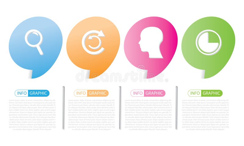 Simple Infographic Design Template Stock Vector - Illustration of ...