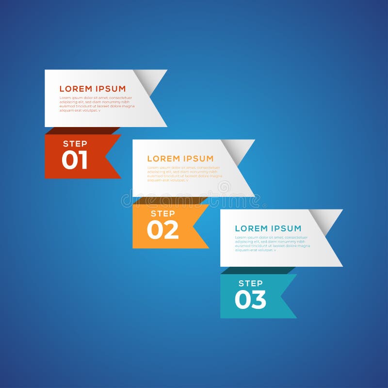 Simple Infographic with 3 Elements. Can Be Used for Workflow Layout ...