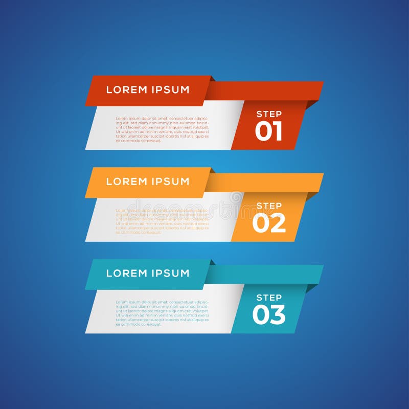 Simple Infographic with 3 Elements. Can Be Used for Workflow Layout ...