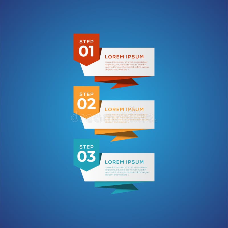 Simple Infographic with 3 Elements. Can Be Used for Workflow Layout ...