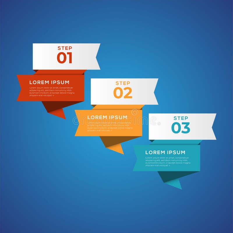 Simple Infographic with 3 Elements. Can Be Used for Workflow Layout ...