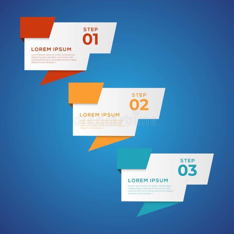 Simple Infographic with 3 Elements. Can Be Used for Workflow Layout ...