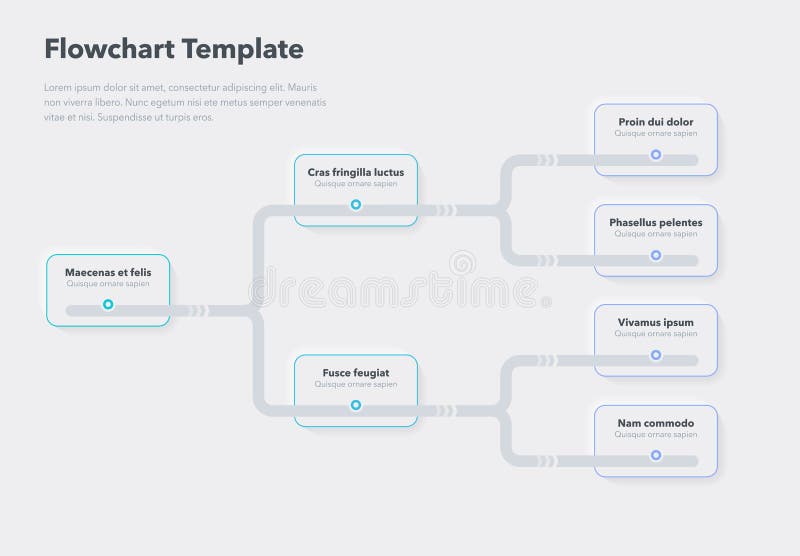 Simple Infographic for Flowchart Template with Place for Your Content ...