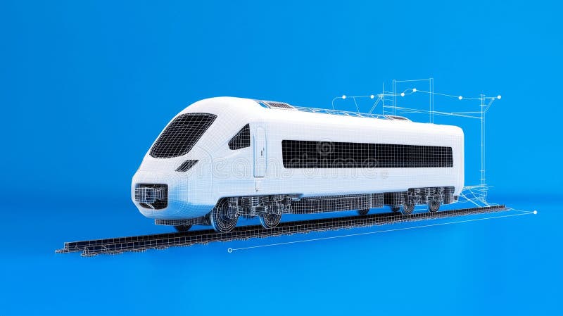 Simple Infographic of High-Speed Train Engineering Plans Stock Image ...