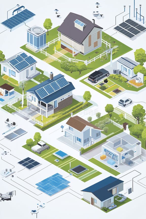 Simple Infographic Layout Showing the Process of Solar Energy ...
