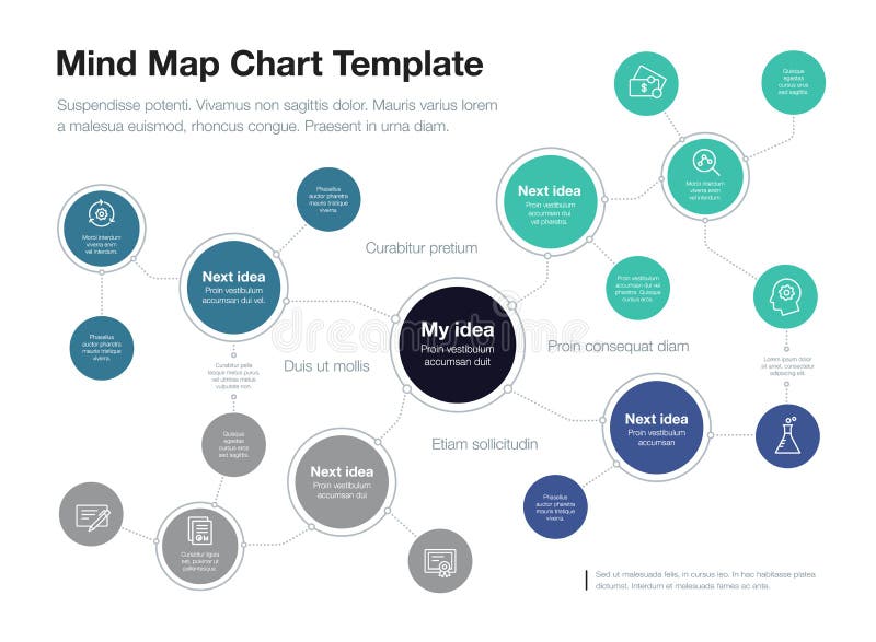 Simple Infographic for Big Data Analytics Concept with Stroke Icons and ...