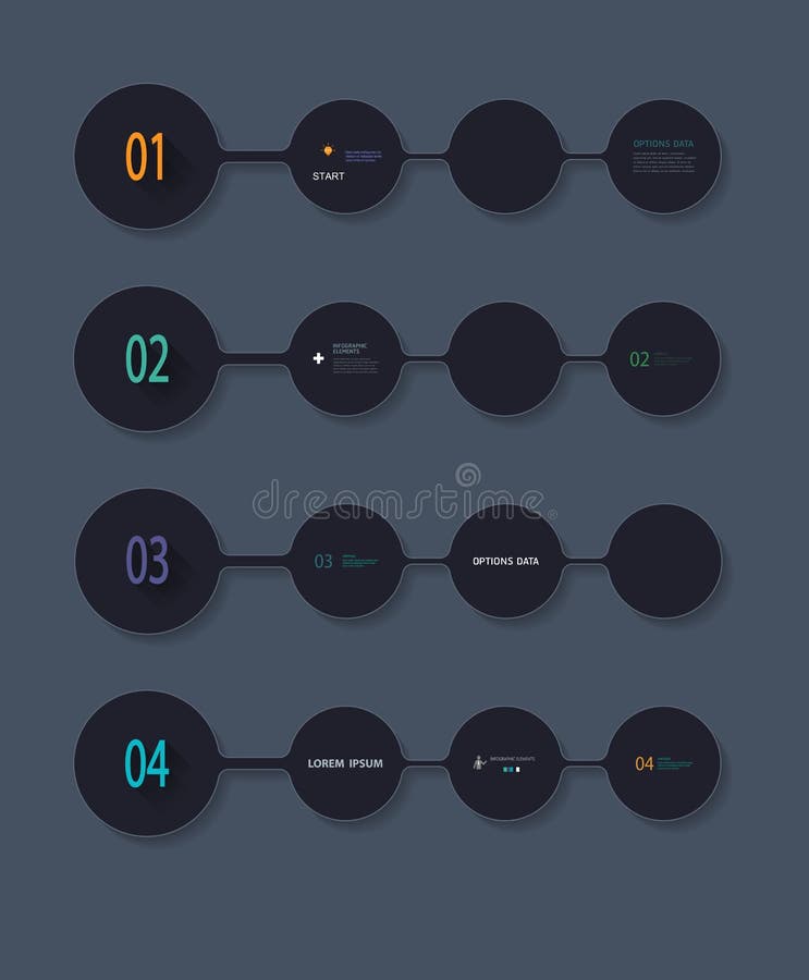 Simple Infographic Step by Step Template Stock Vector - Illustration of ...