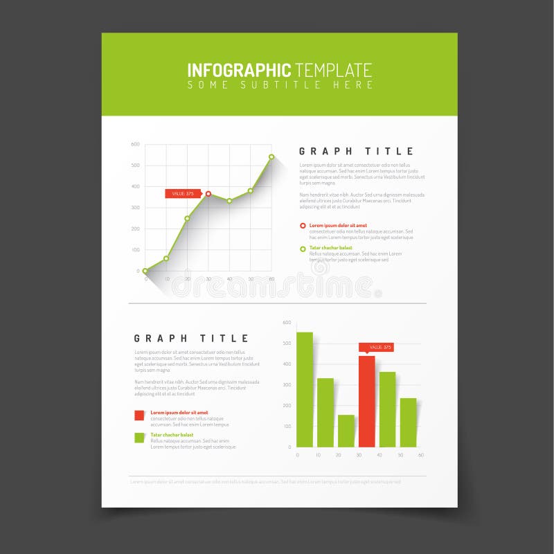 Simple Infographic Template with Flat Design Elements Stock Vector ...