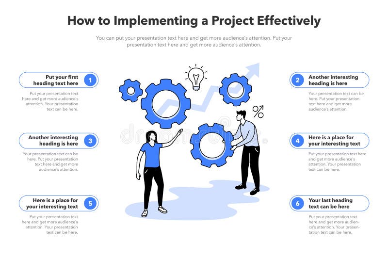 Simple Infographic Template for Implementing a Project Stock Vector ...