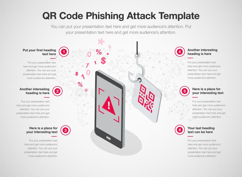 Simple Infographic Template for Qr Code Phishing Attack Stock Vector ...