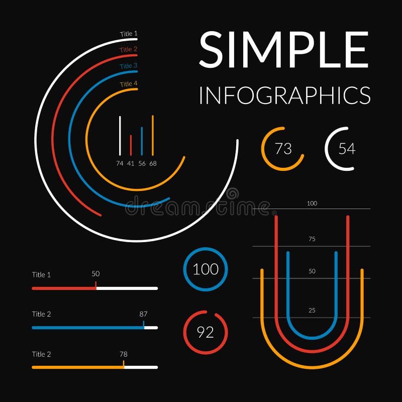 Simple Infographics, Vector Illustration Set. Template for Brochure ...