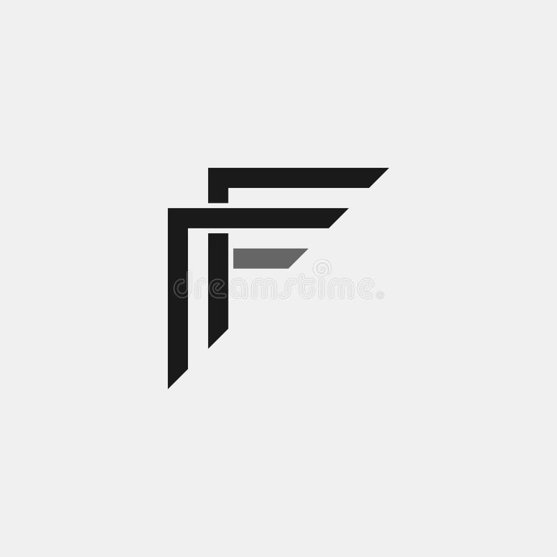 Simple Initial F Triangle Logo Stock Vector - Illustration of signs ...