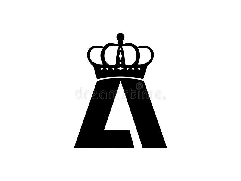 Simple Initial Letter a with Crown Logo. Letter and Crown Vector ...